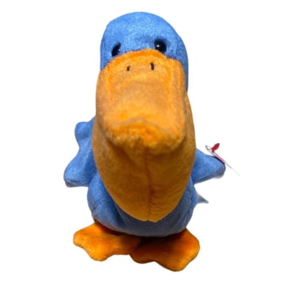 Ty | Toys | Ty Beanie Baby Scoop Style 47 Blue Orange Pelican Plush Toy ...